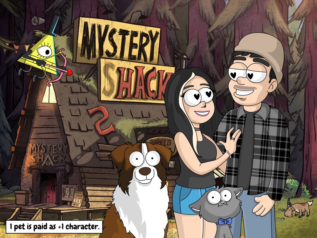 Gravity Falls, Custom Gravity Falls Family Portrait, Portrait in ...