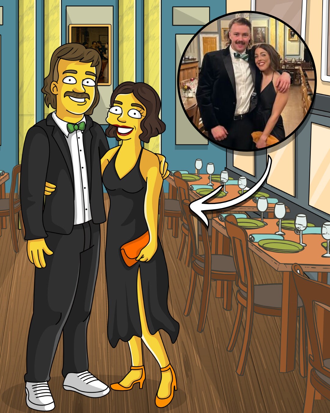 Custom Dad Portrait . Simpsons Daddy Portrait. Fathers Day Portrait ...