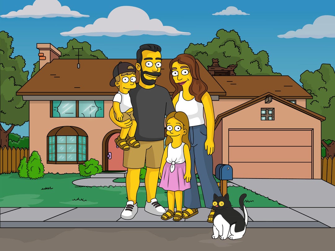 Personalized Simpsons Family Portrait, Personalized Simpsons Portrait ...