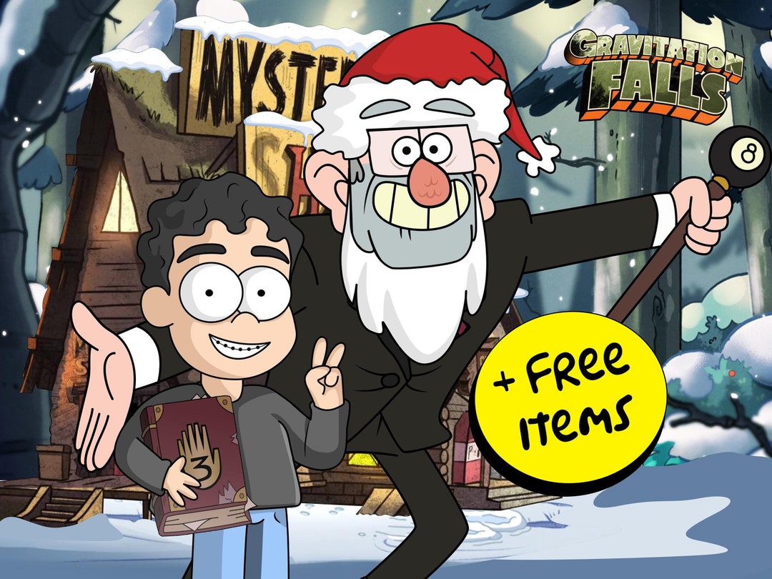 SALE Christmas Gravity Falls Portrait, Custom Gravity Falls Family ...