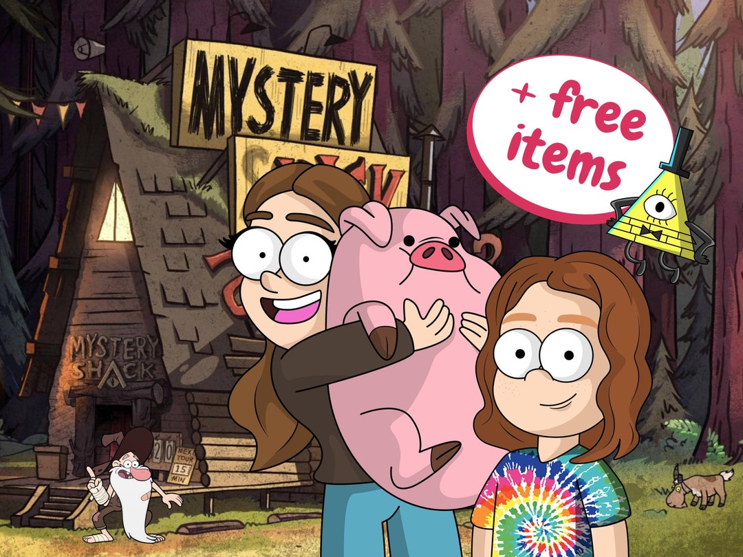 Gravity Falls, Custom Gravity Falls Family Portrait, Portrait in Cartoon Style, Personalized ...
