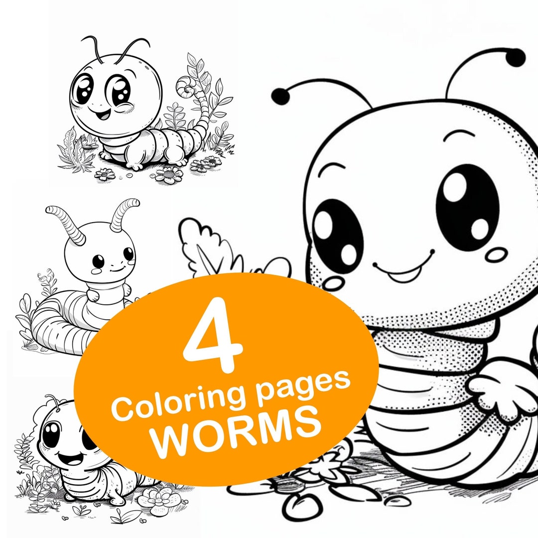 4 Coloring Pages for Kids Preschoolers Toddlers Simple Coloring Book ...