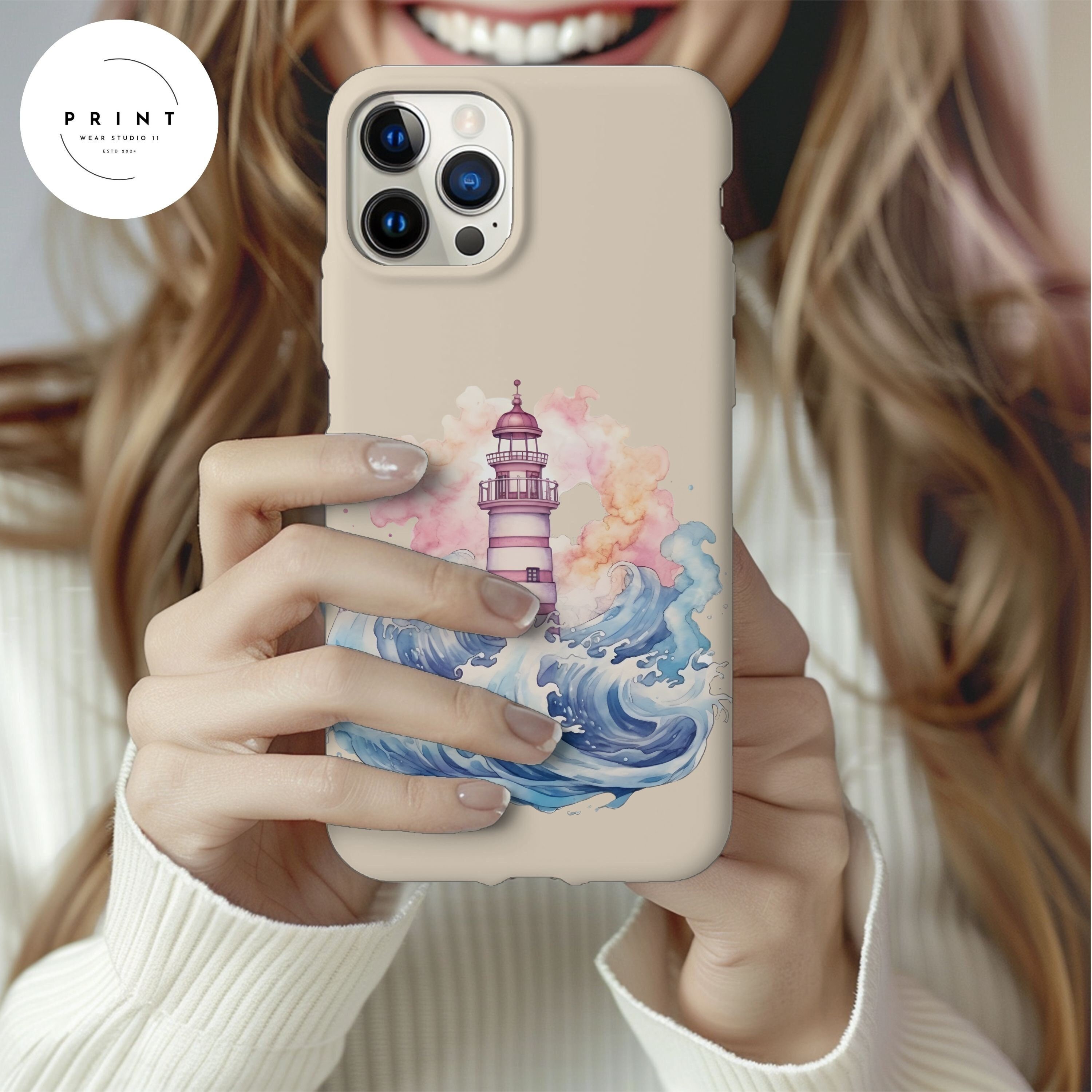 Pastel Lighthouse Phone Case Seashell Beachy Coquette Summer Collage ...