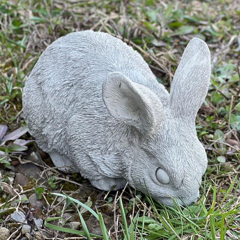 Rabbit Garden Statue - Etsy
