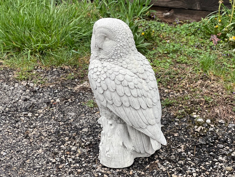 Large Owl Statue Concrete Outdoor Night Owl Sculpture Wild Bird ...