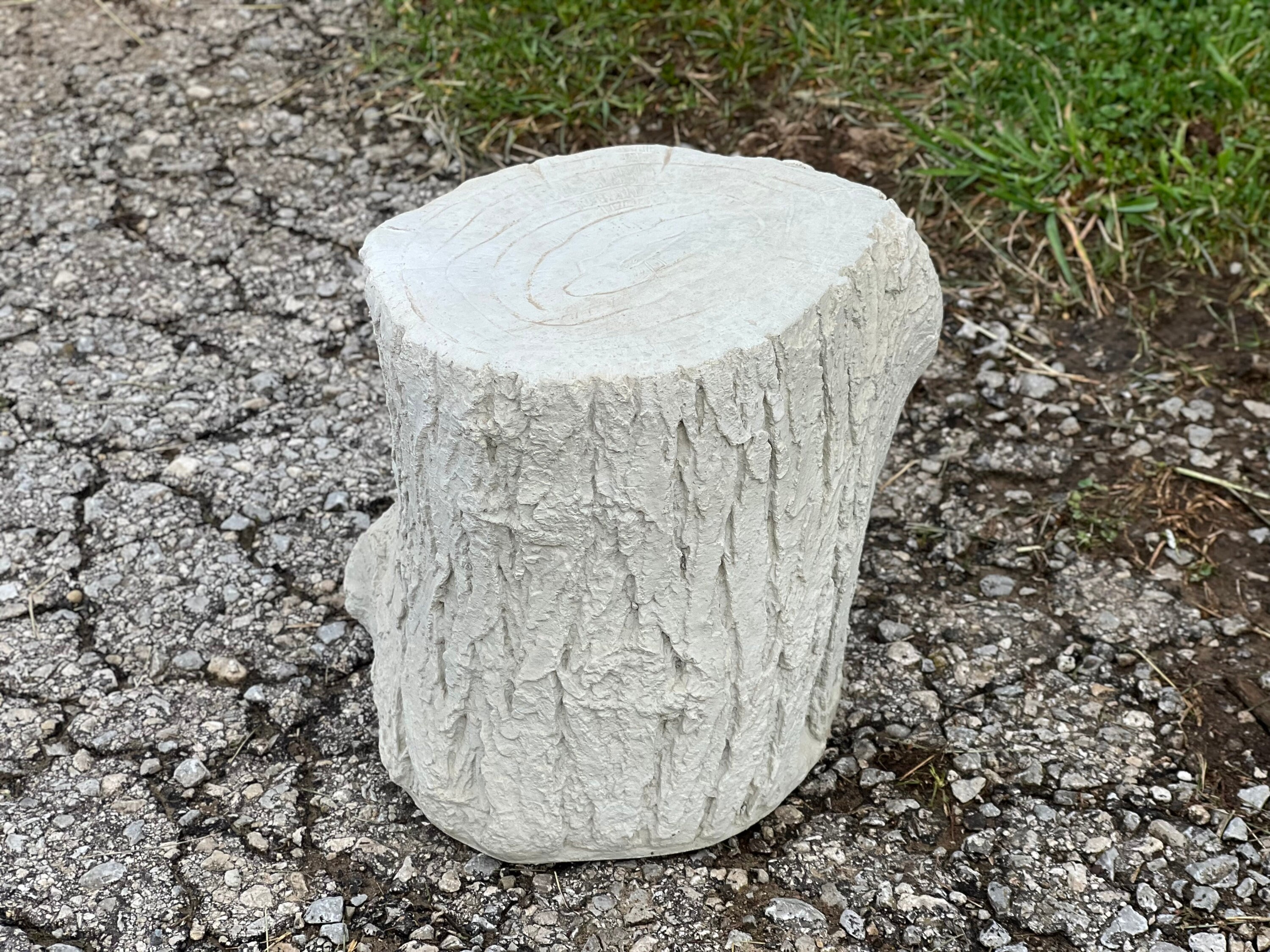 Wood Stump Concrete Statue 12 Tree Stump Sculpture Pedestal Cement ...