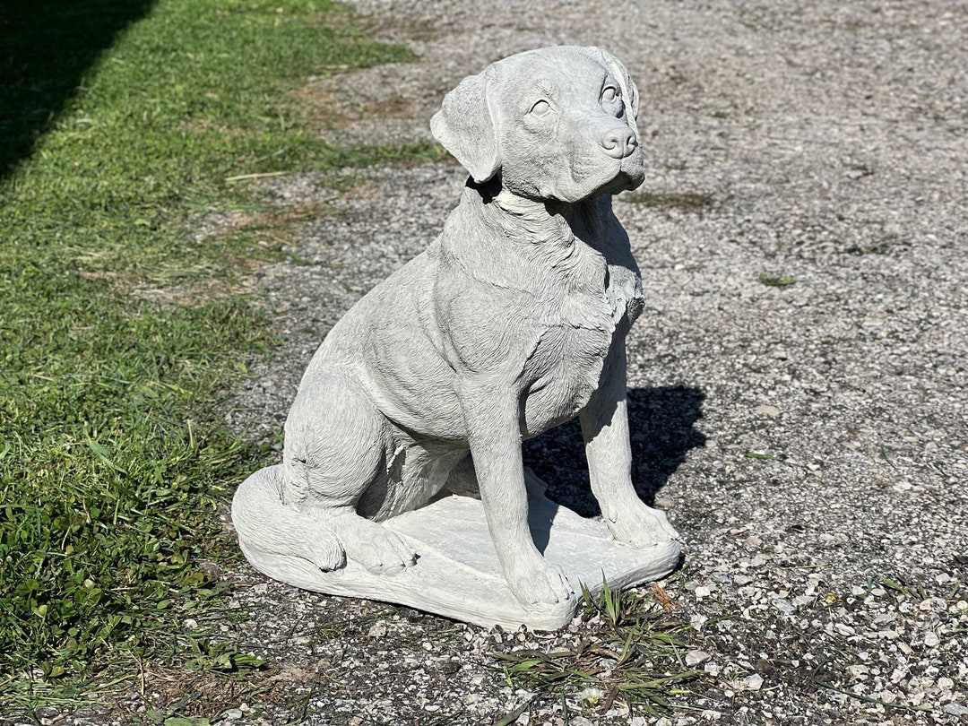 Large Labrador Concrete Statue 22" Realistic Dog Sculpture Labrador ...