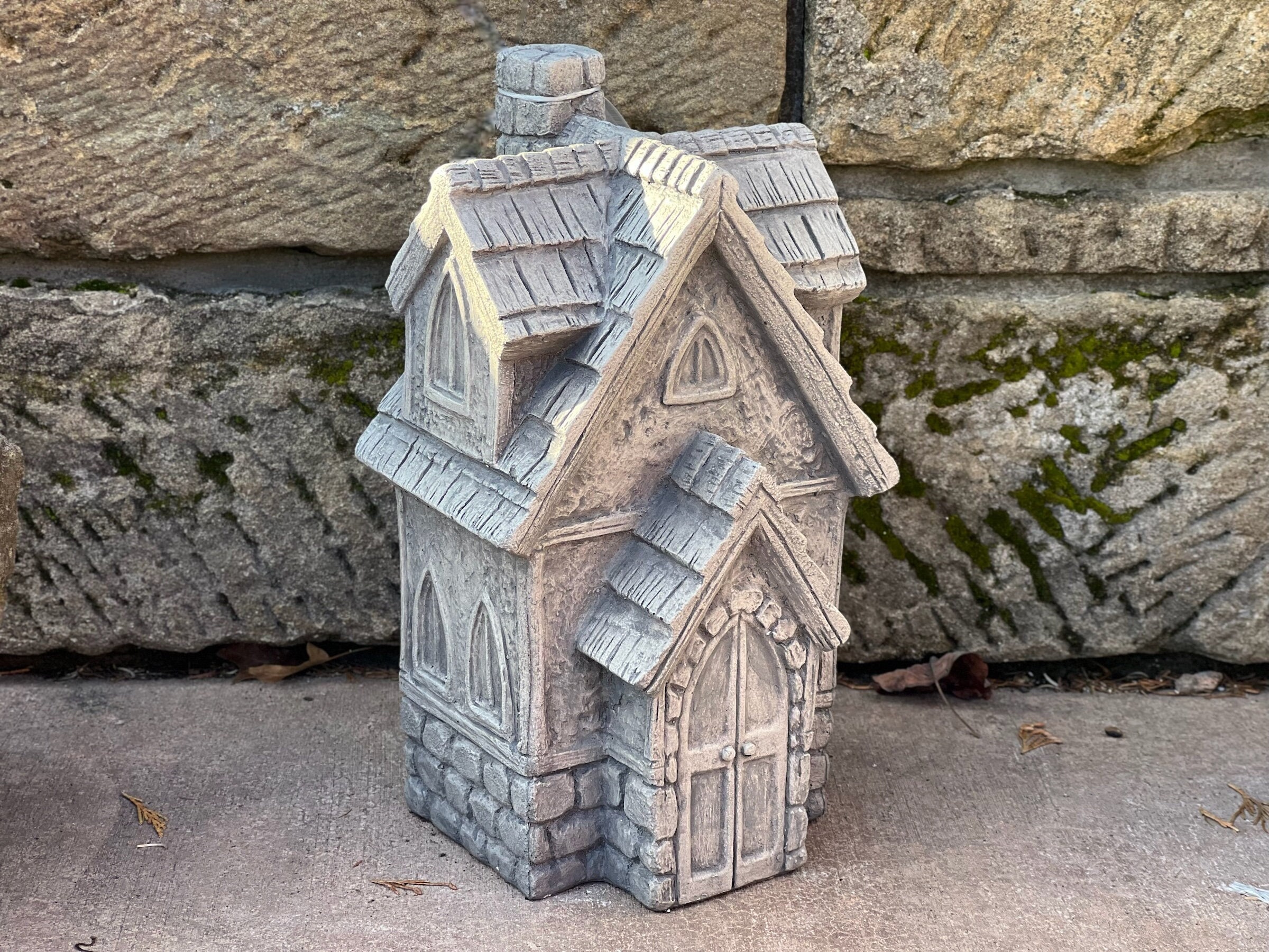 Cottage Whispering Woods Stone Statue Fairy House Miniature Garden ...