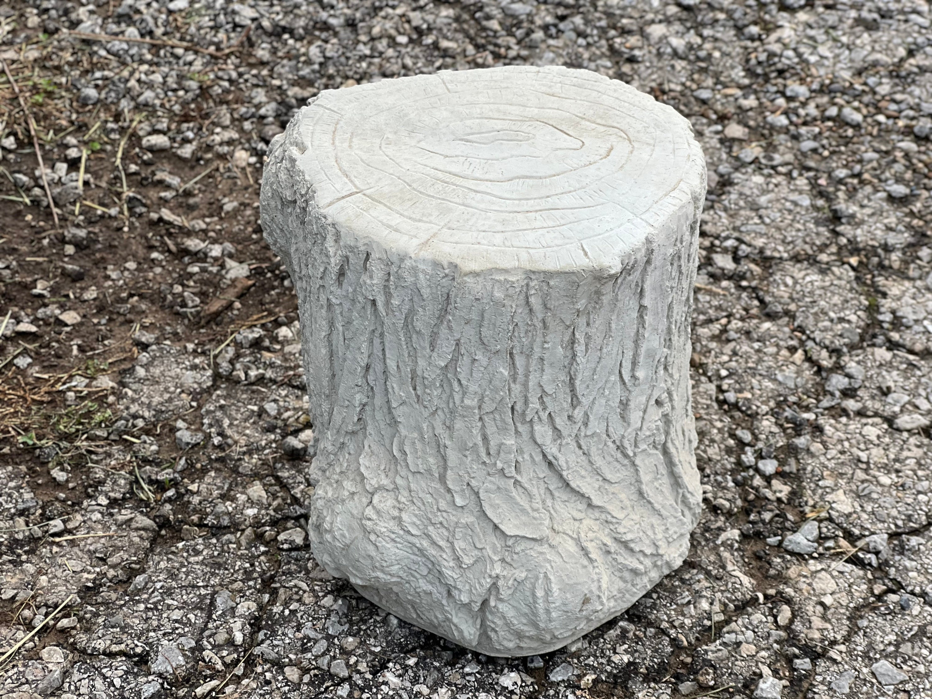 Wood Stump Concrete Statue 12 Tree Stump Sculpture Pedestal Cement ...