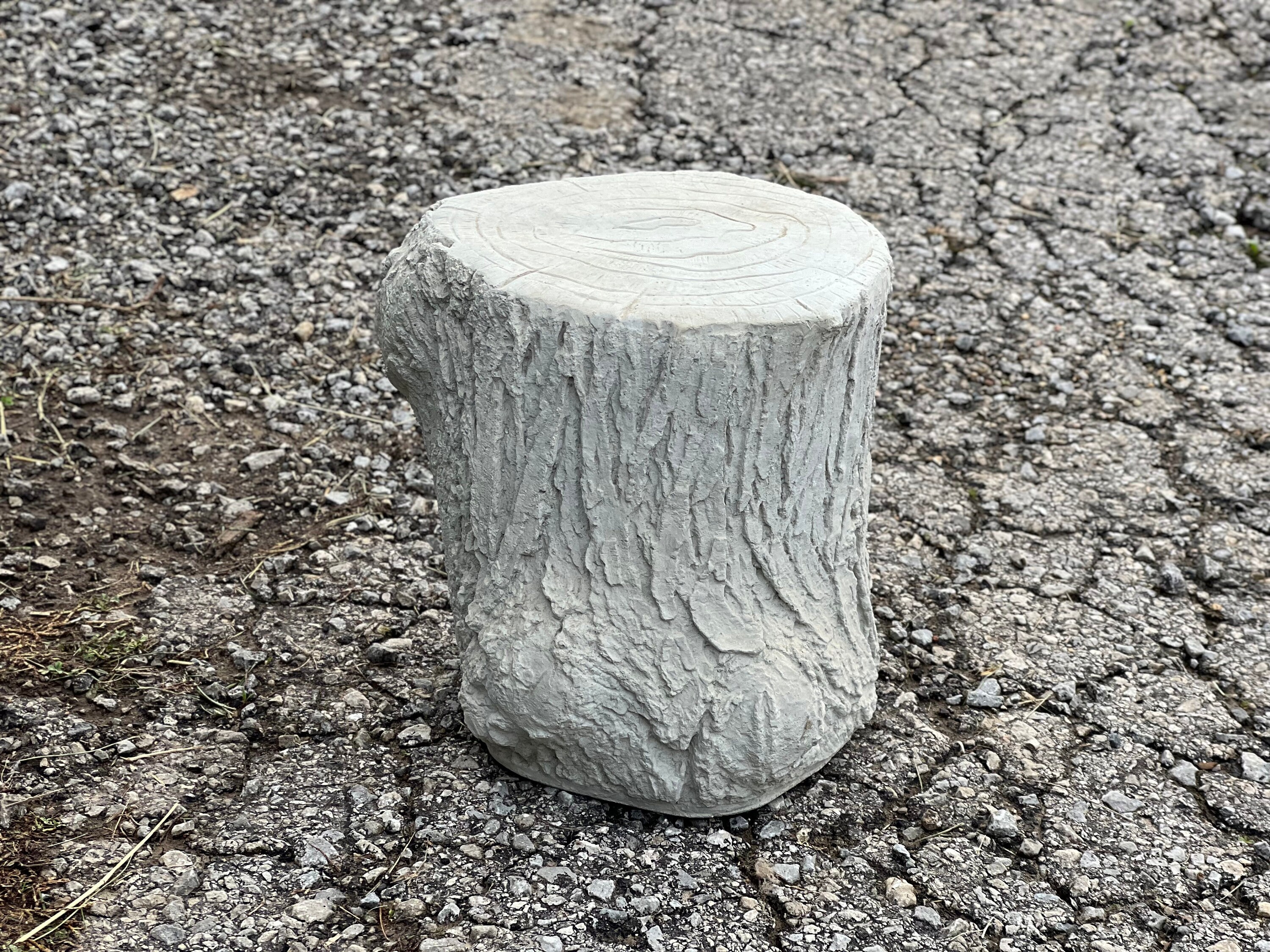 Wood Stump Concrete Statue 12 Tree Stump Sculpture Pedestal Cement ...