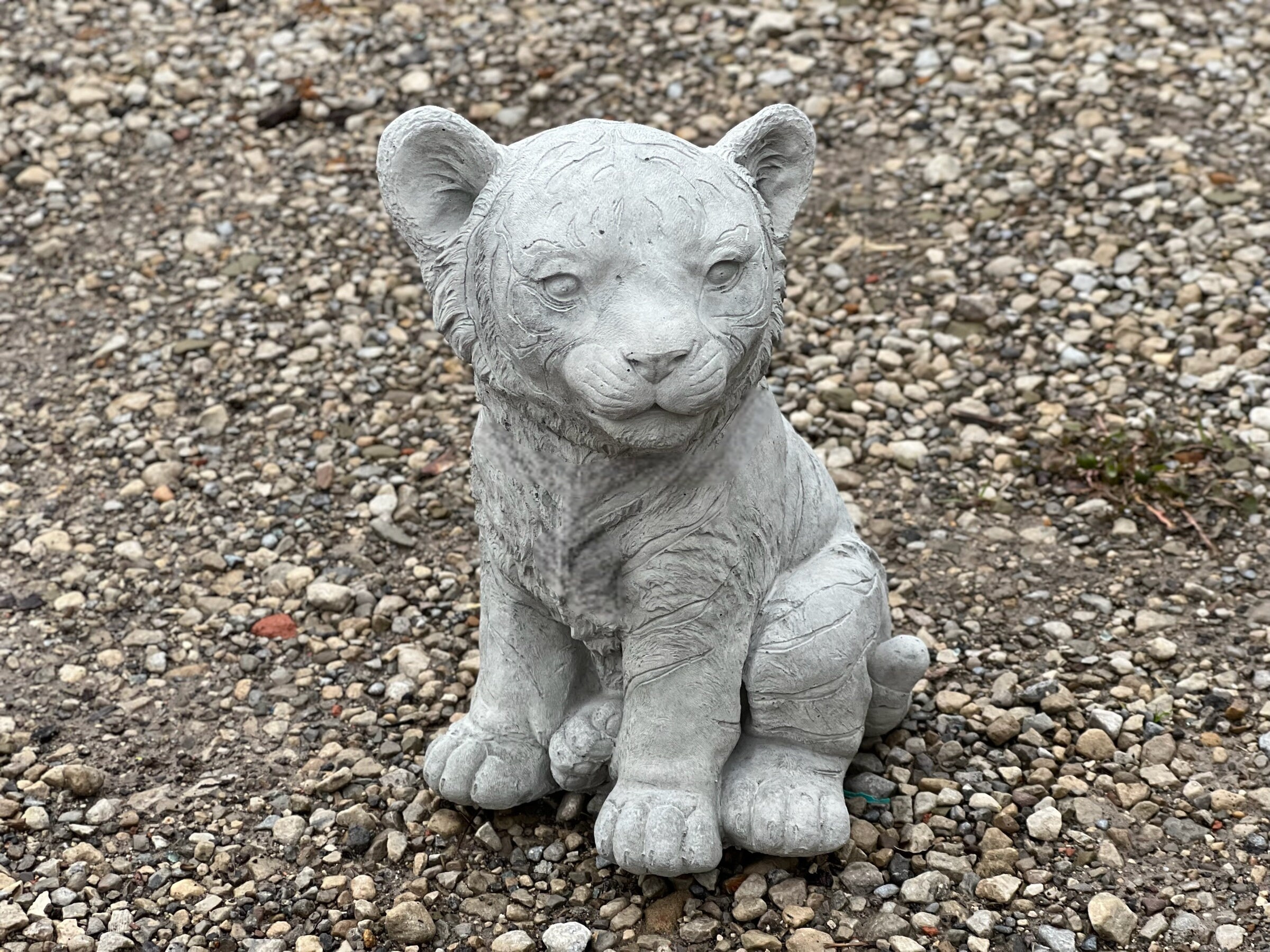 Tiger Garden Statue Concrete Outdoor Sculpture African Tiger Figurine ...