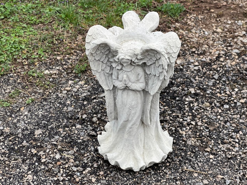 Garden Angels Statue Concrete Three Angels Sculpture Cherub Stone ...