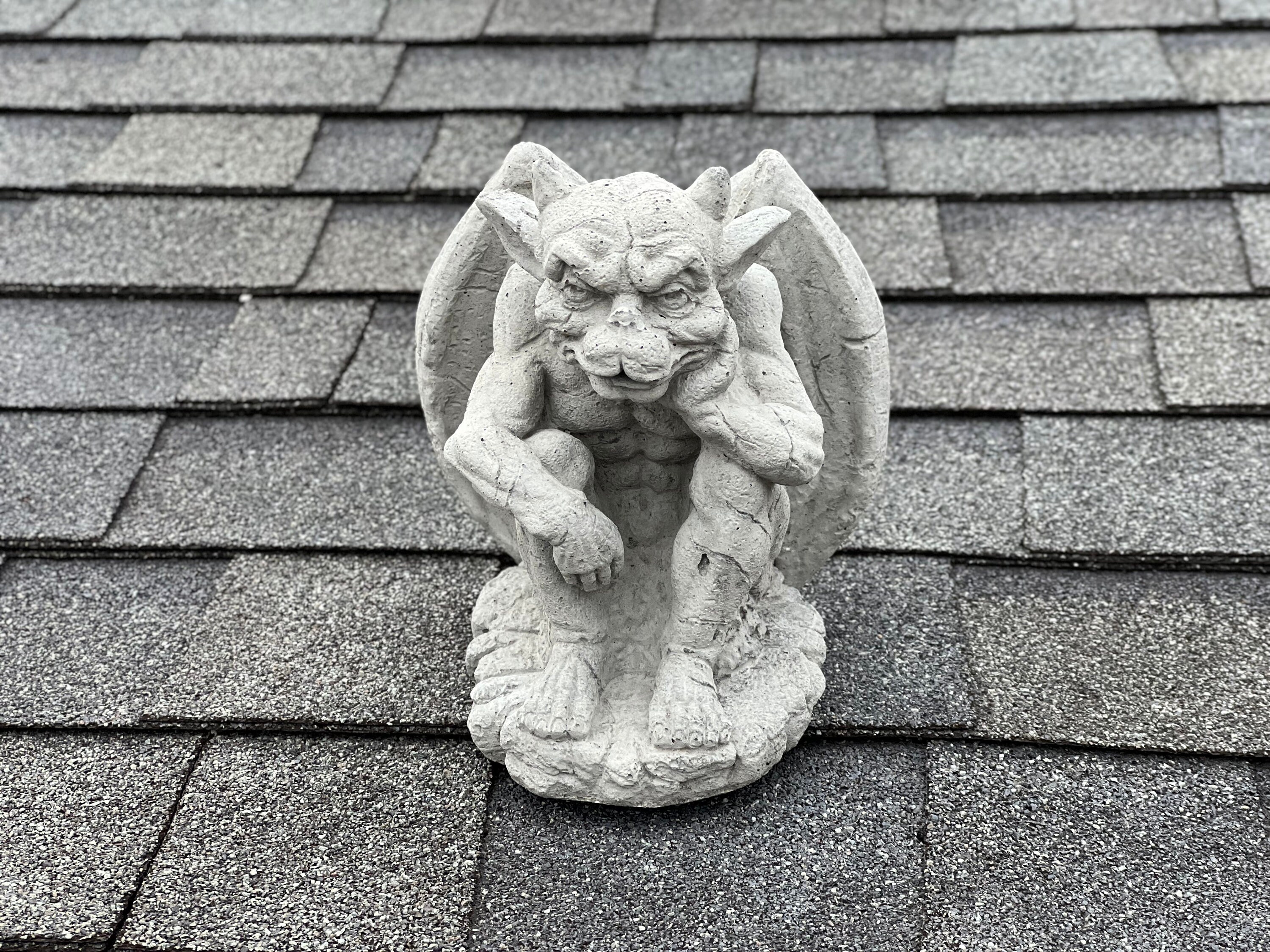 Gargoyle Statue Garden Statue Concrete Sitting Gargoyle Sculpture Stone ...