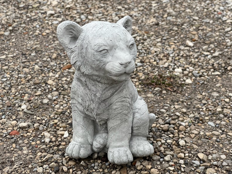 Tiger Garden Statue Concrete Outdoor Sculpture African Tiger Figurine ...