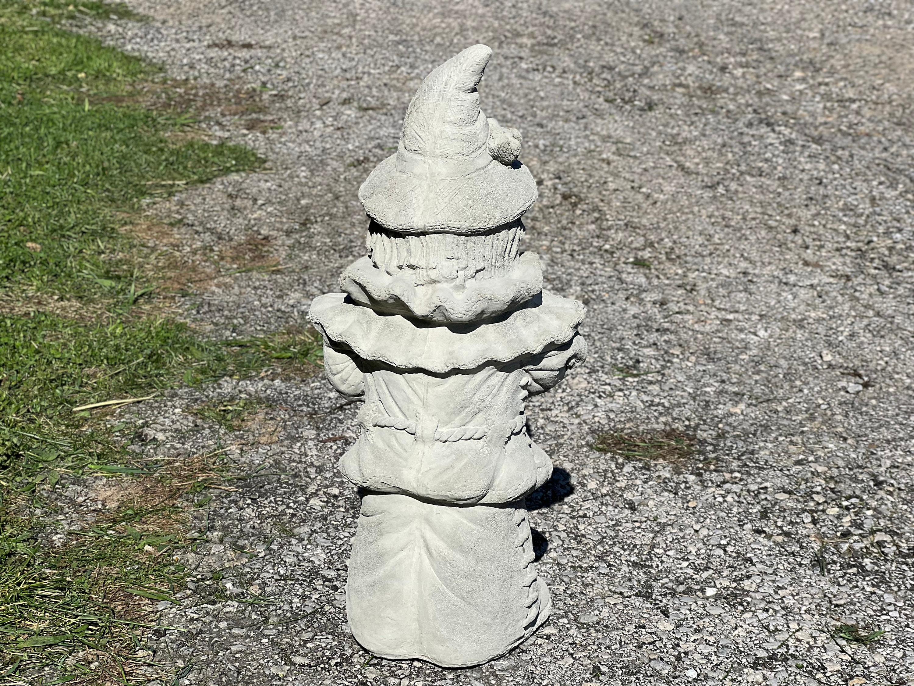 Massive 29" Scarecrow Sculpture Concrete Farm Decor Garden Statue ...