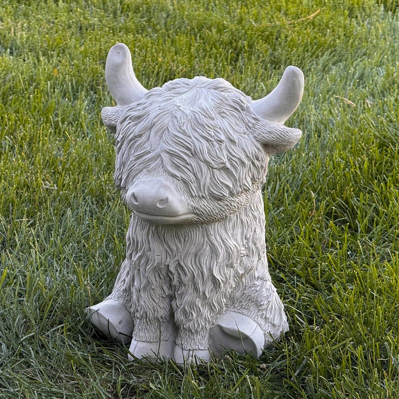 Highland Cow Statues - Etsy