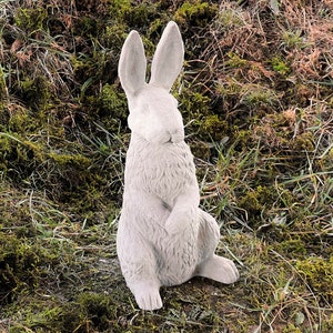 Standing Rabbit Statuary With Big Ears Concrete Bunny Rabbit Garden ...