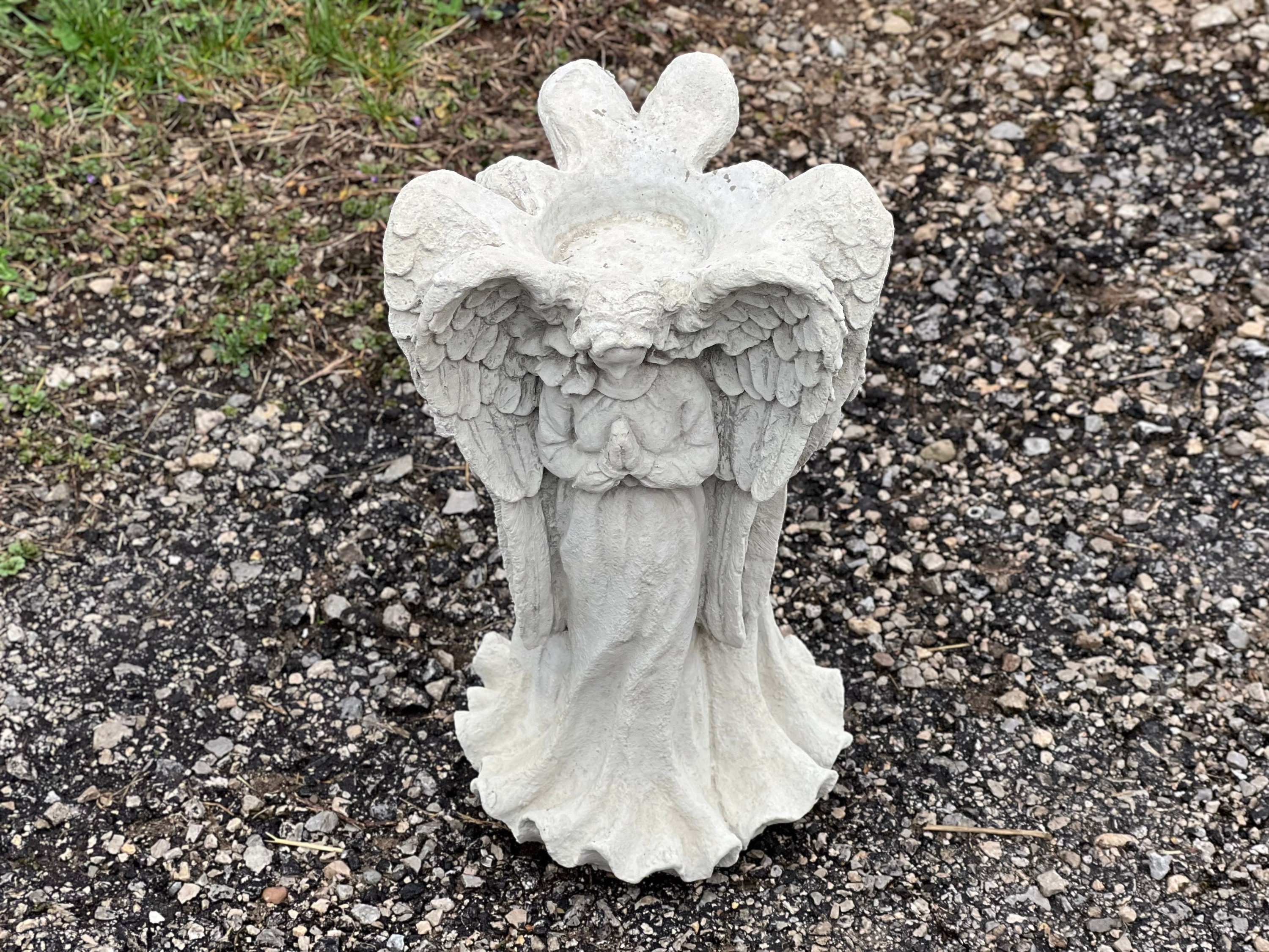 Garden Angels Statue Concrete Three Angels Sculpture Cherub Stone ...