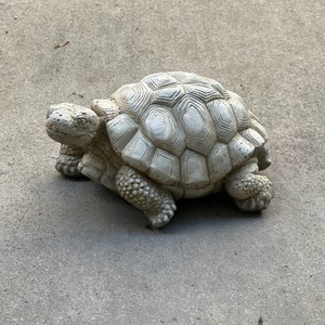 Massive Turtle Sculpture 9" Sea Turtle Garden Statue Cement Turtoise ...