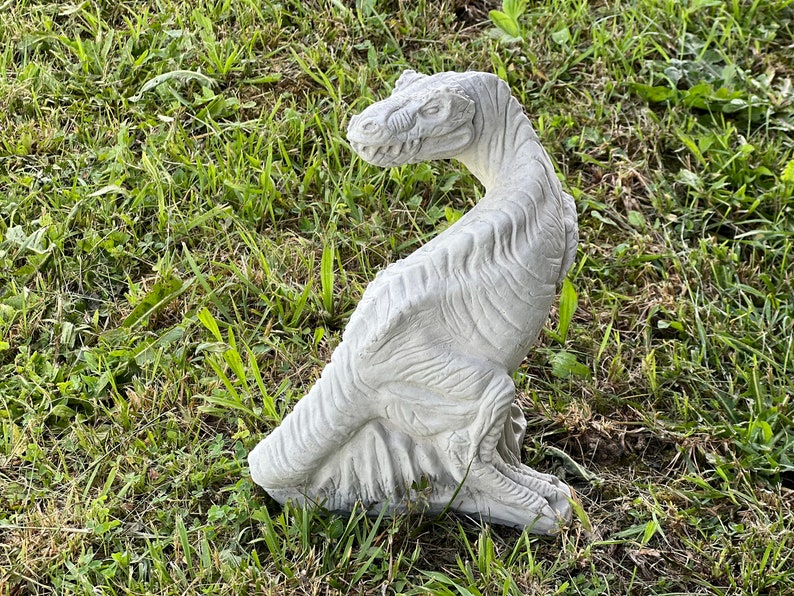 Stone Dinosaur Statue T-rex Garden Sculpture Concrete Dino Figurine ...