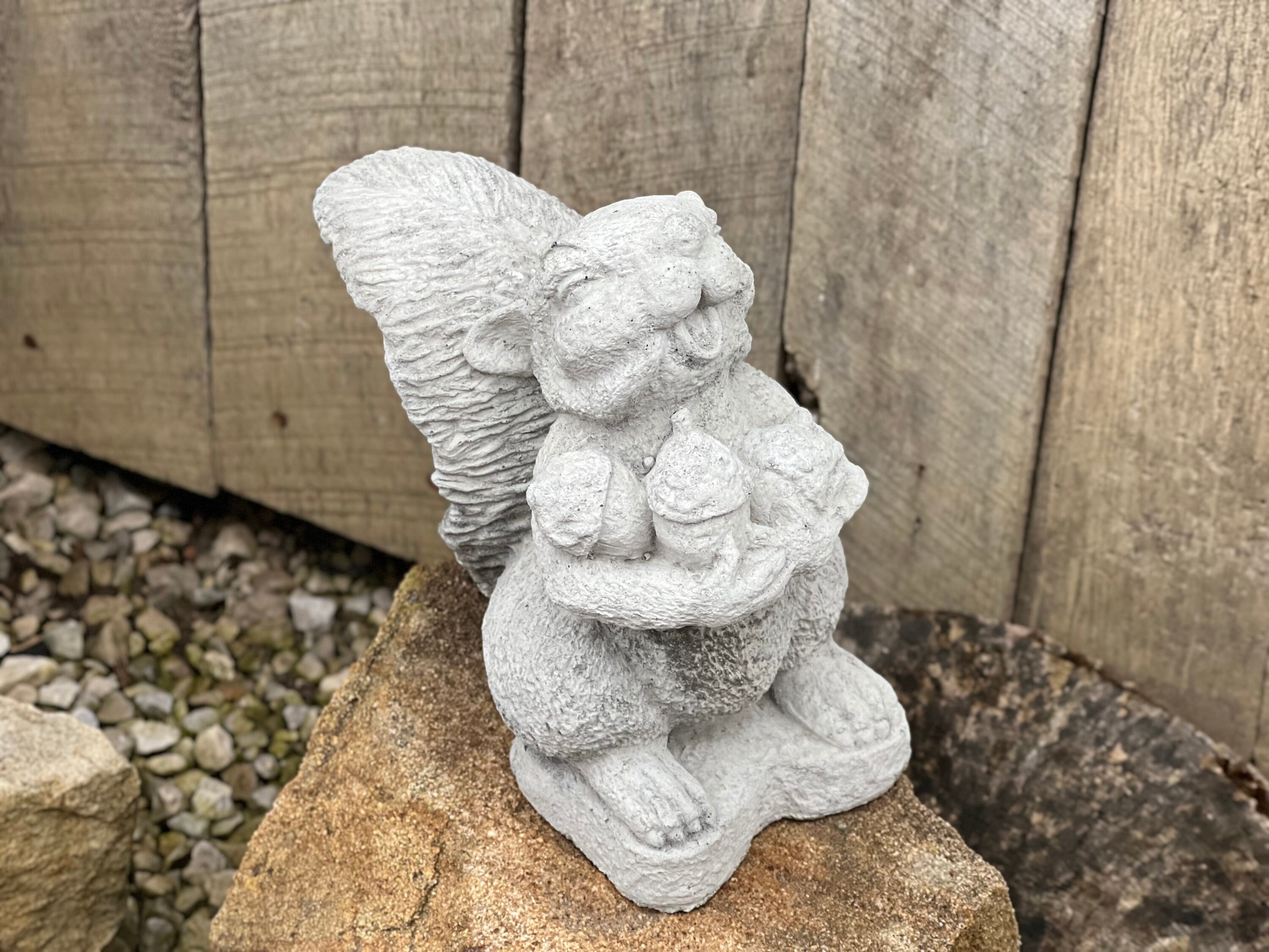 Squirrel Garden Statue Concrete Animal Sculpture Squirrel Stone ...