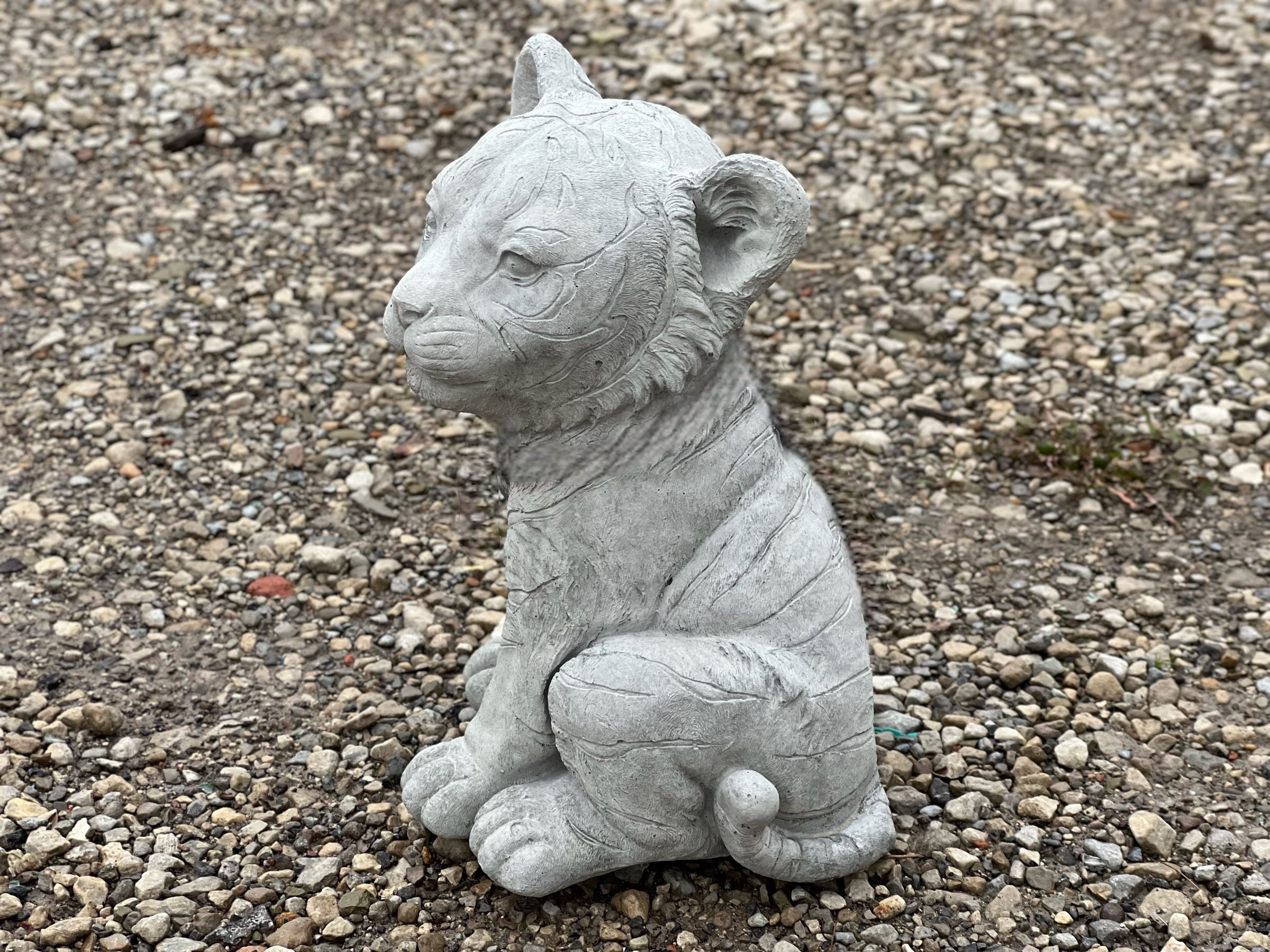 Tiger Garden Statue Concrete Outdoor Sculpture African Tiger Figurine ...