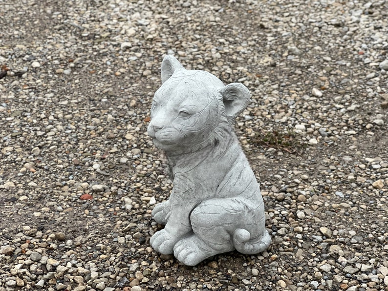 Tiger Garden Statue Concrete Outdoor Sculpture African Tiger Figurine ...