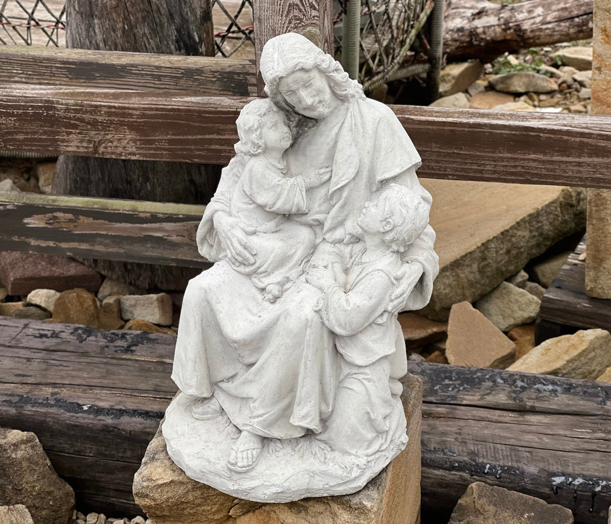 Jesus Stone Sculpture Sacred Jesus Concrete Statue Cement Jesus Christ ...