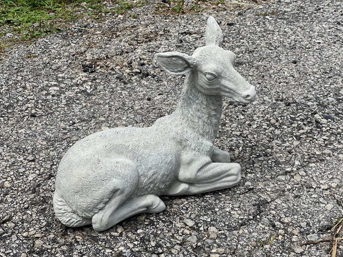 Huge Deer Statue Concrete Garden Sculpture Realistic Forest Animal ...