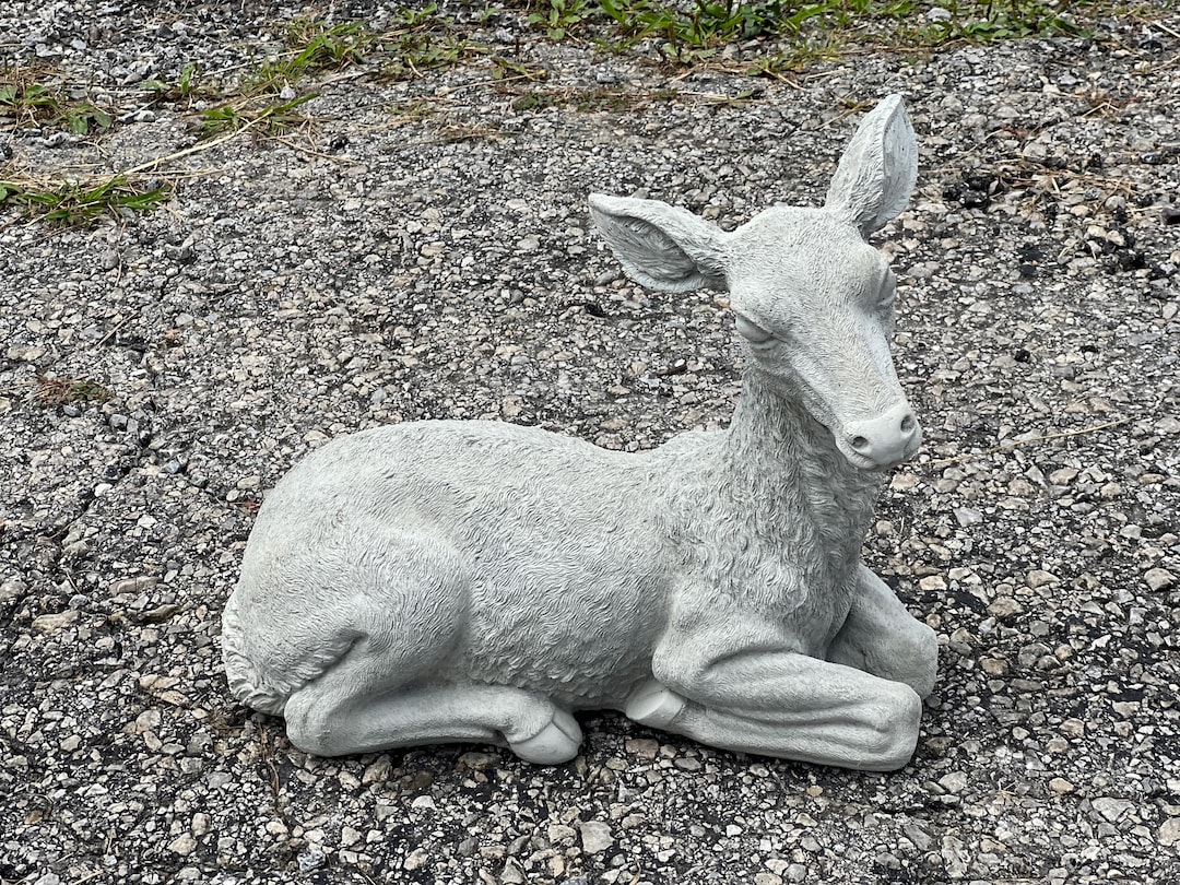 Huge Deer Statue Concrete Garden Sculpture Realistic Forest Animal ...