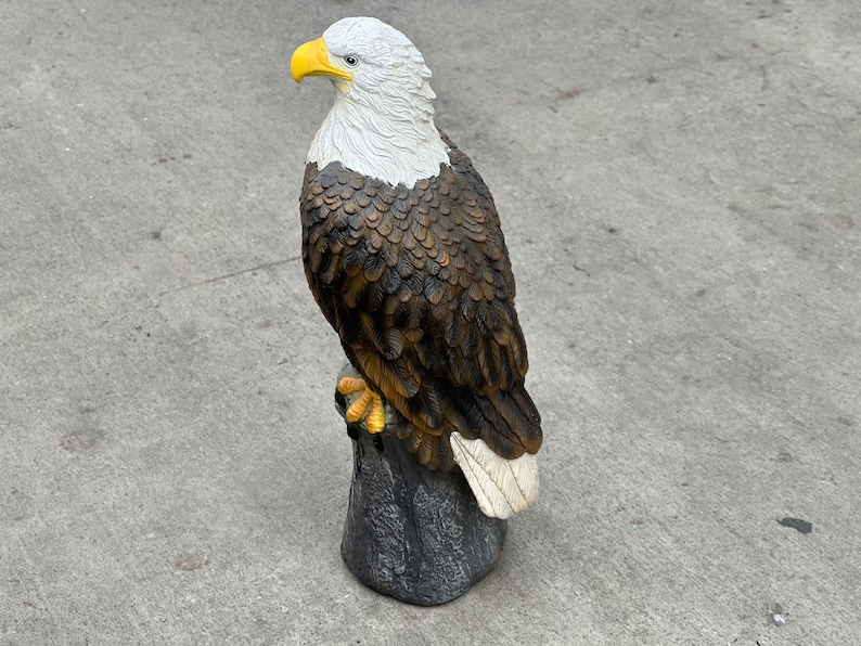 American Eagle Resin Statue 23 Hand Painted Patriotic Decor Garden ...