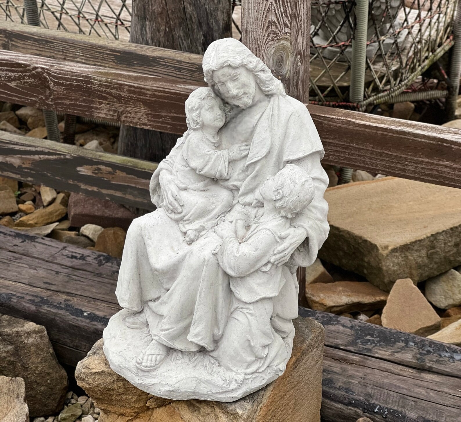 Jesus Stone Sculpture Sacred Jesus Concrete Statue Cement Jesus Christ ...