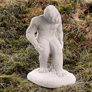 Bigfoot Statue Concrete Big Foot Large 17" Cement Sasquatch Stone Yard ...