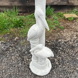 Pelicans on Post Tall Sculpture Concrete Pelican Statue Outdoor Cement ...