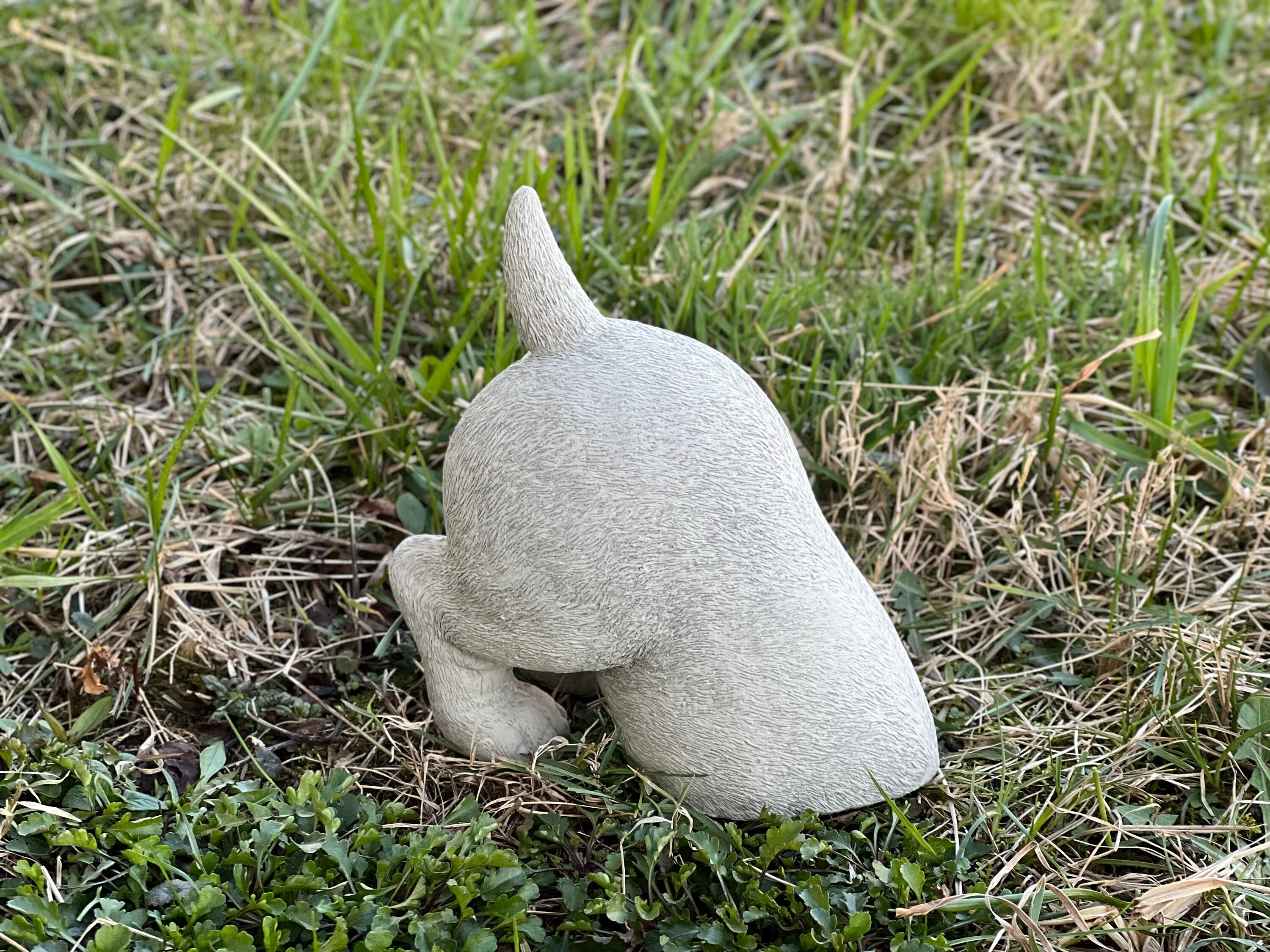 Concrete Digging Dog Statue Stone Funny Dog Figurine Garden Cement ...