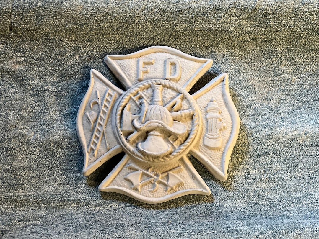 Wall Hanging Concrete Figurine Fire Department Wall Decoration Stone ...