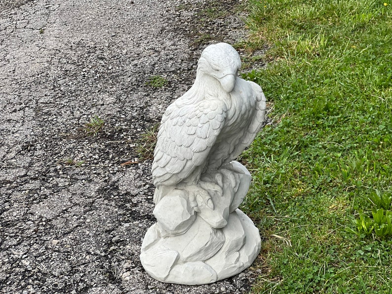Massive Stone Eagle Statue 30 American Eagle Concrete Sculpture Garden ...