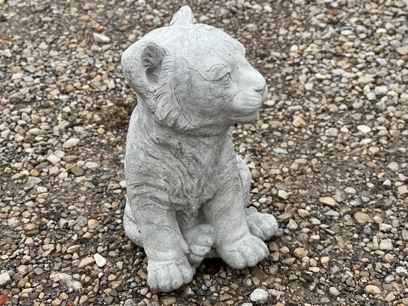 Tiger Garden Statue Concrete Outdoor Sculpture African Tiger Figurine ...