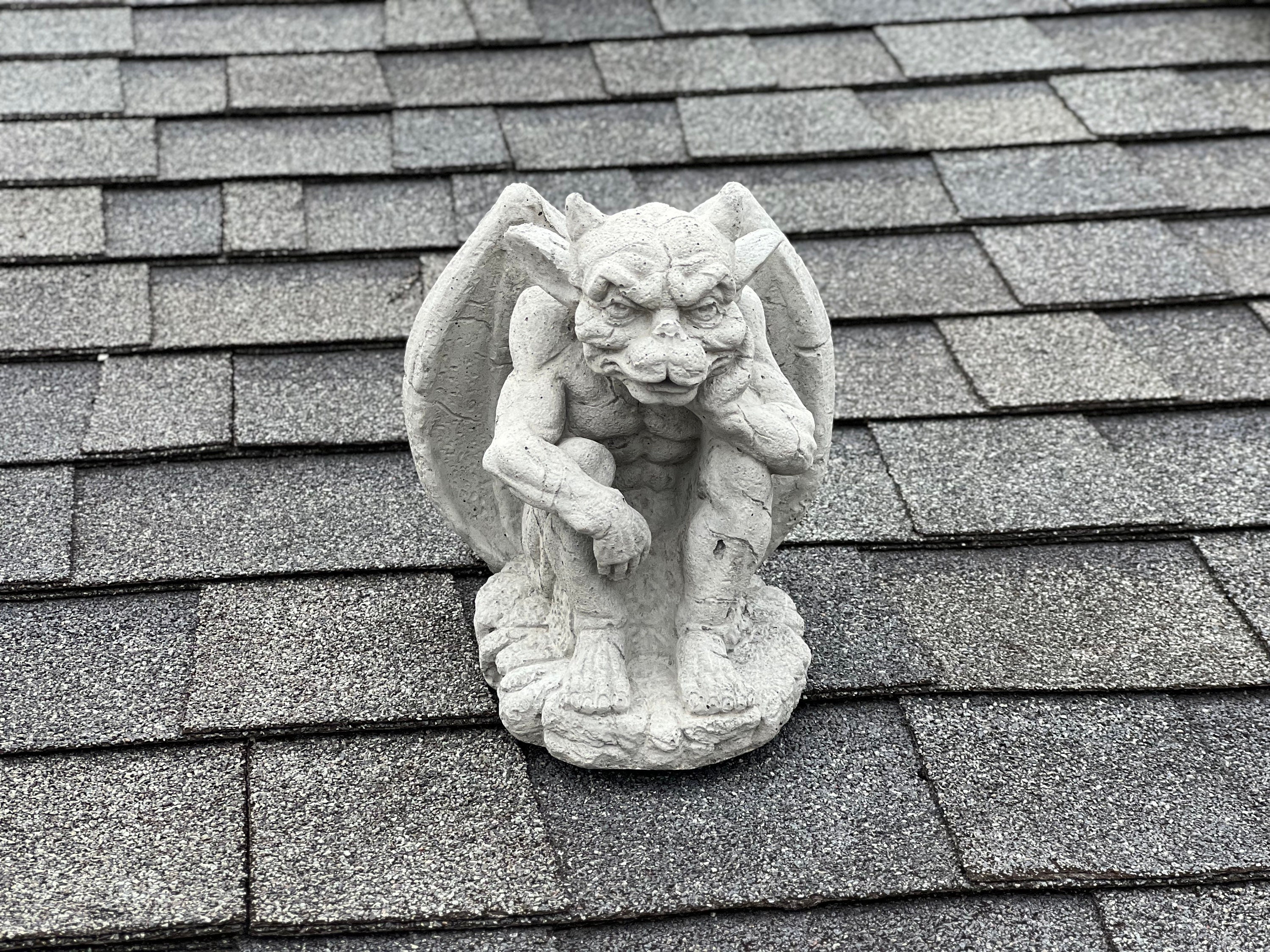 Gargoyle Statue Garden Statue Concrete Sitting Gargoyle Sculpture Stone ...