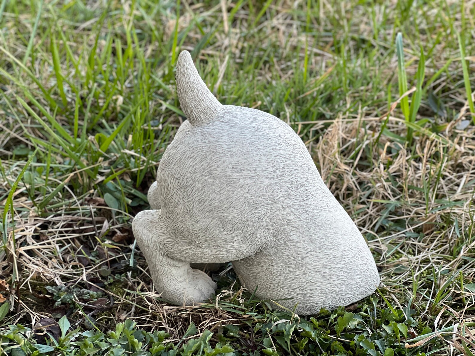 Concrete Digging Dog Statue Stone Funny Dog Figurine Garden Cement ...
