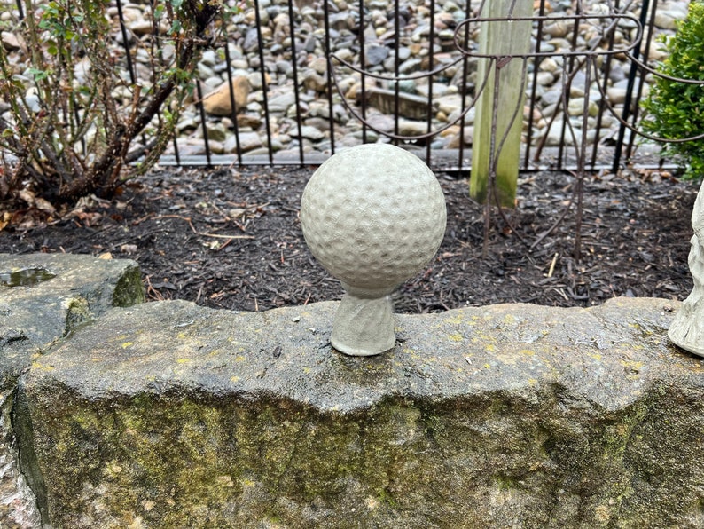 Stone Golf Ball Figurine Concrete Golf Ball Statue Golfer Gift Garden ...