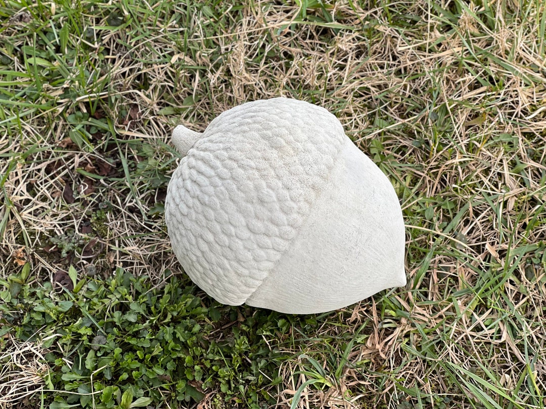 Concrete Acorn Statue Concrete Nut Garden Figurine Outdoor Backyard ...