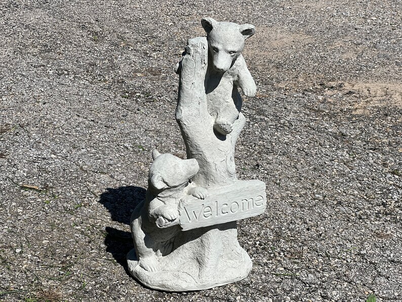 Large Bears Sculpture 35 Concrete Bear Garden Statue Welcome Sign ...