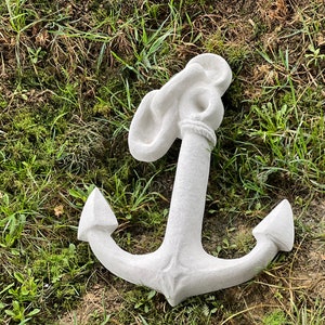 Anchor Wall Stone Statue Concrete Anchor Nautical Beach House Wall Art ...