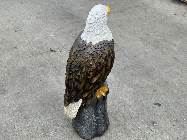 American Eagle Resin Statue 23 Hand Painted Patriotic Decor Garden ...