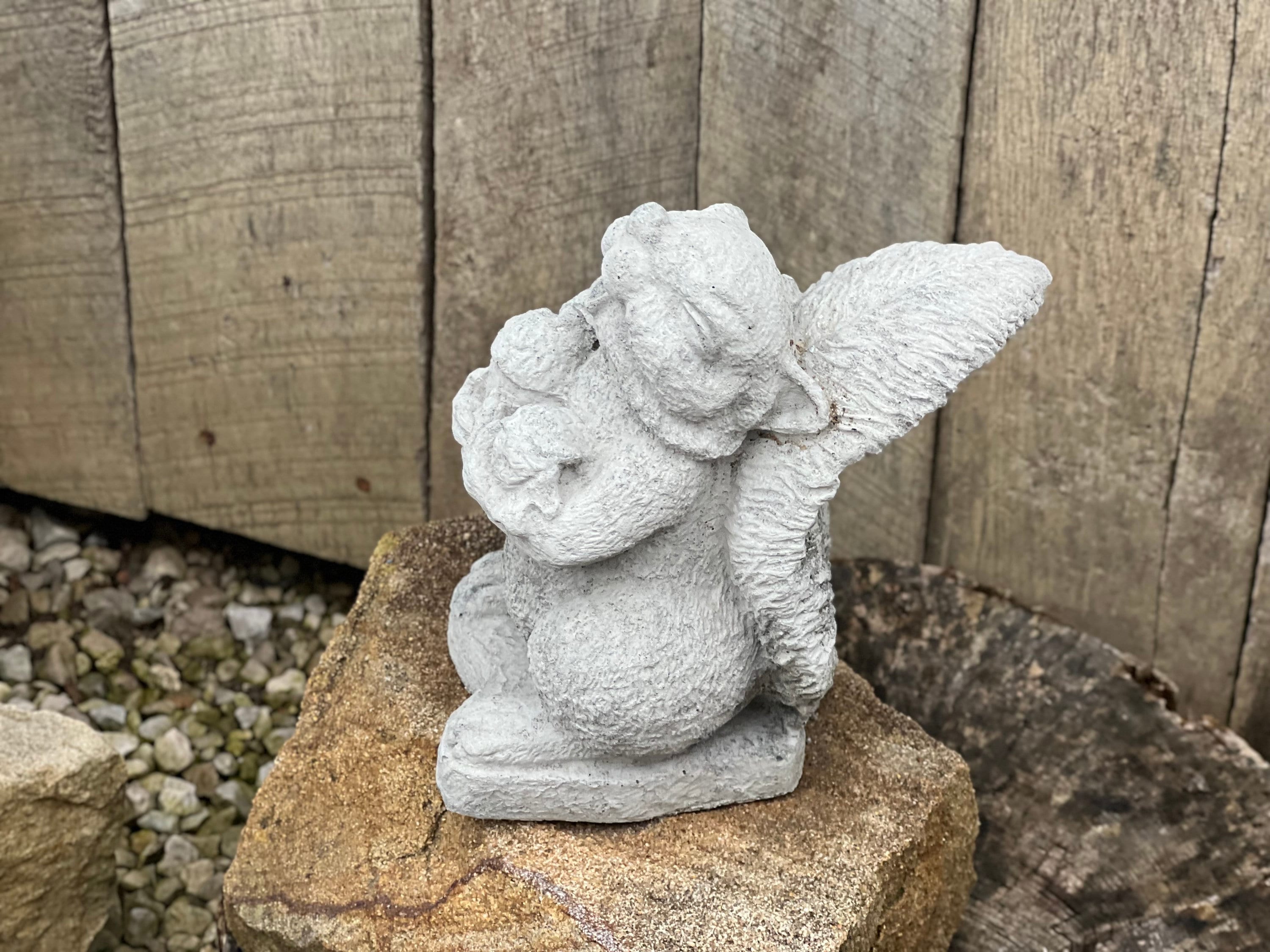 Squirrel Garden Statue Concrete Animal Sculpture Squirrel Stone ...
