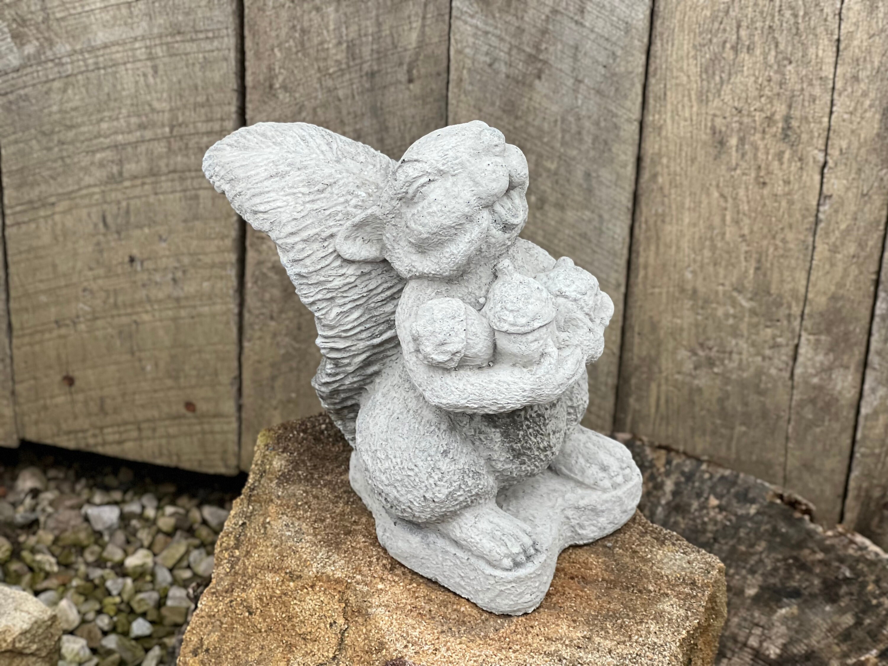 Squirrel Garden Statue Concrete Animal Sculpture Squirrel Stone ...