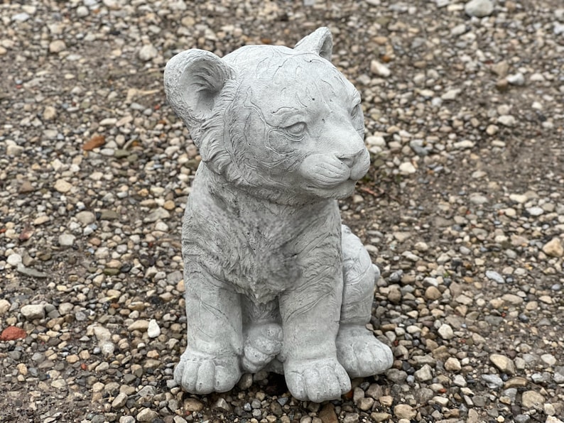 Tiger Garden Statue Concrete Outdoor Sculpture African Tiger Figurine ...