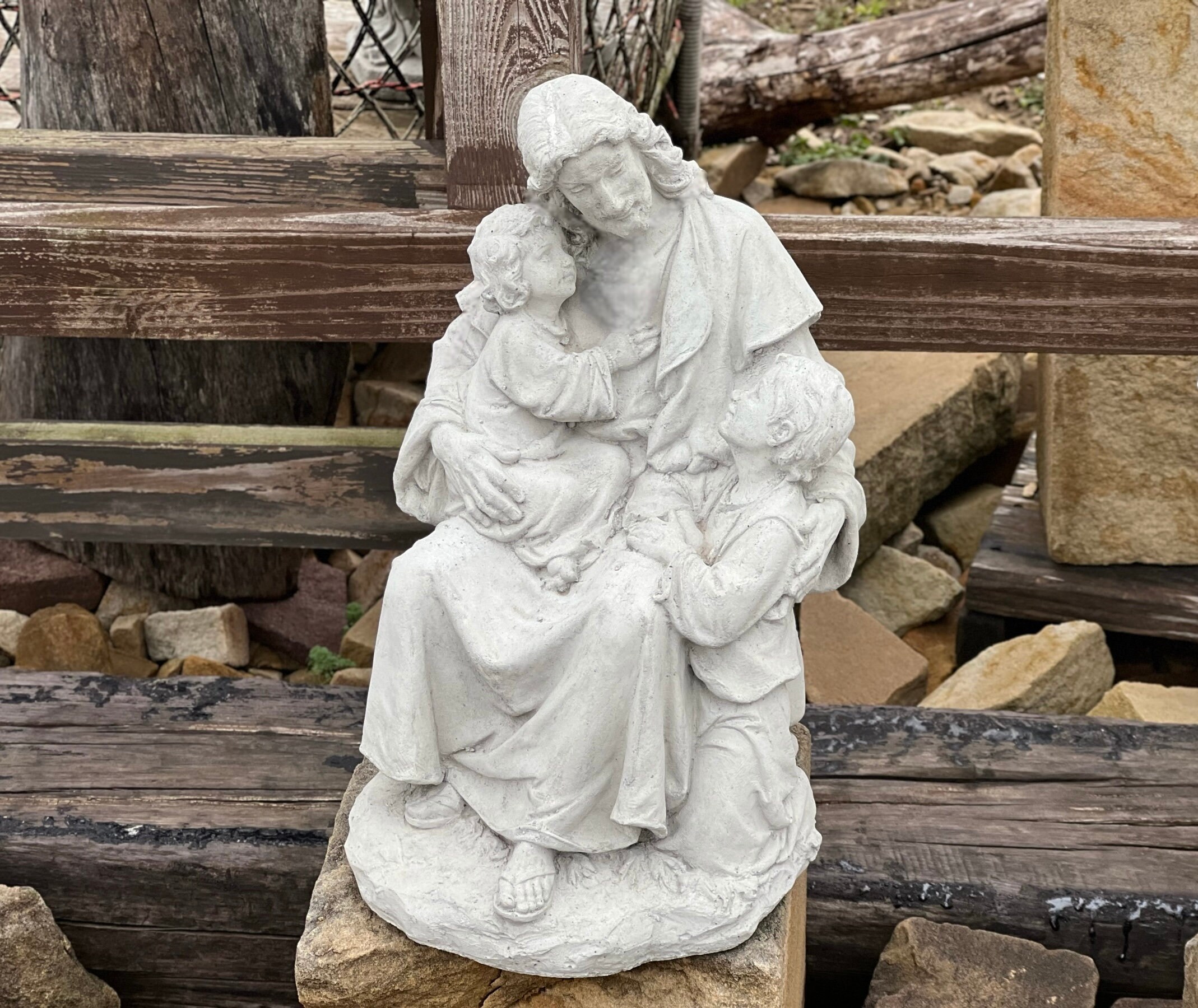 Jesus Stone Sculpture Sacred Jesus Concrete Statue Cement Jesus Christ ...