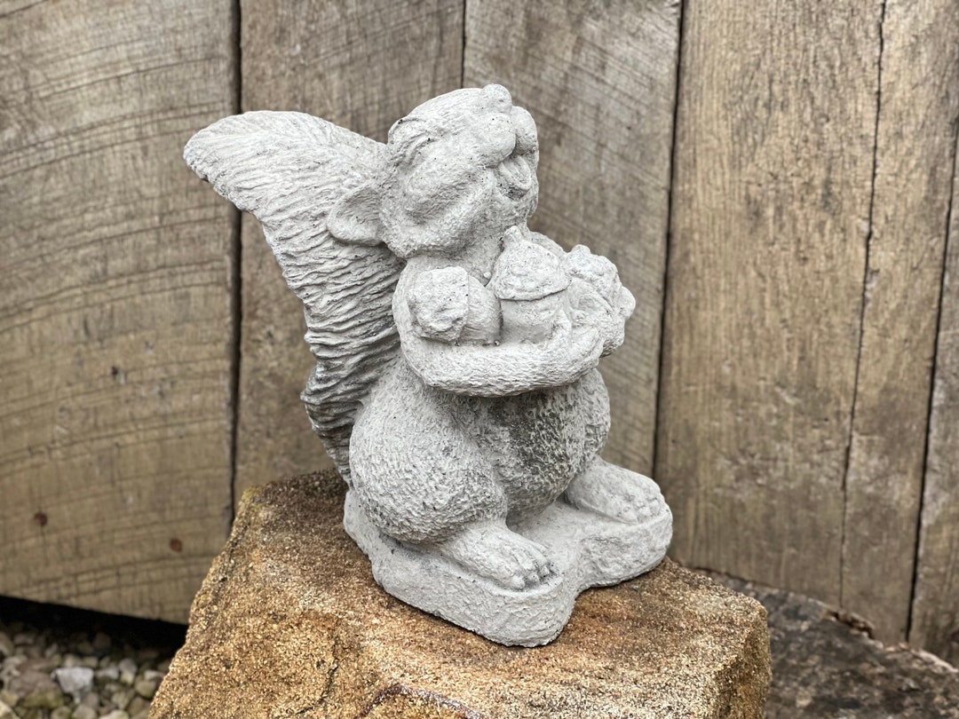 Squirrel Garden Statue Concrete Animal Sculpture Squirrel Stone ...